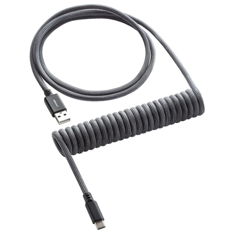 CableMod Classic Coiled Keyboard Cable USB A to USB Type C, Carbon Grey - 150cm - Fri fragt over ...