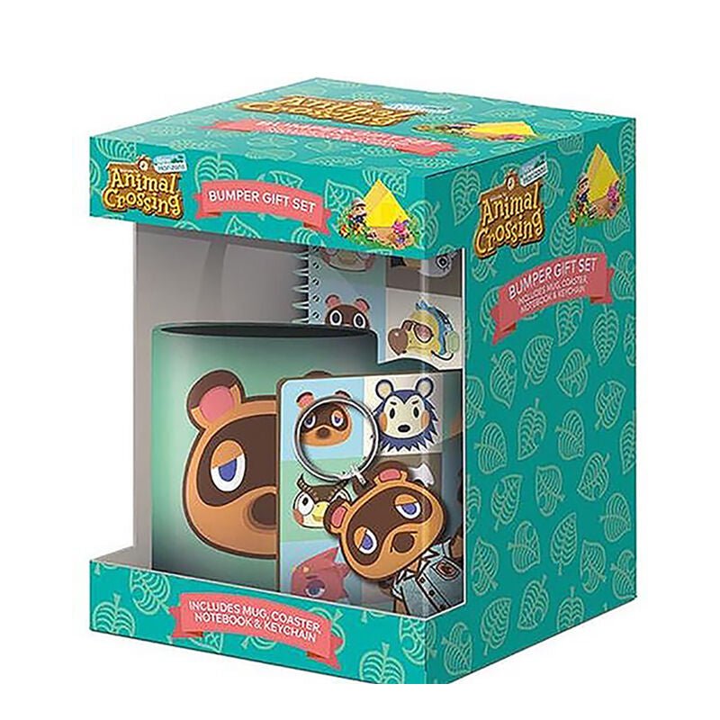 Animal Crossing New Horizon Gift Set - Krus, Notesbog, Nøglering ...