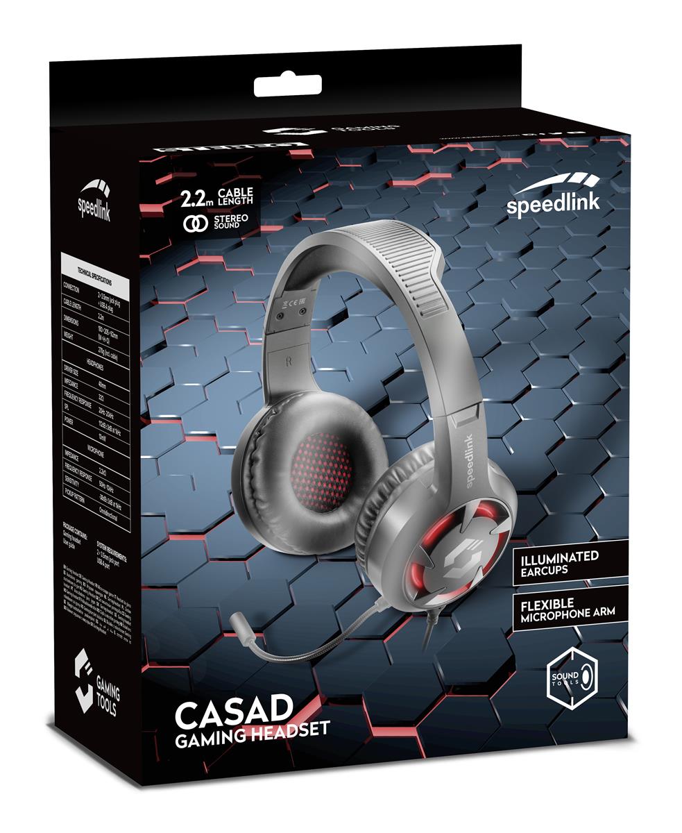 SpeedLink - CASAD Gaming Headset, black – Geekd