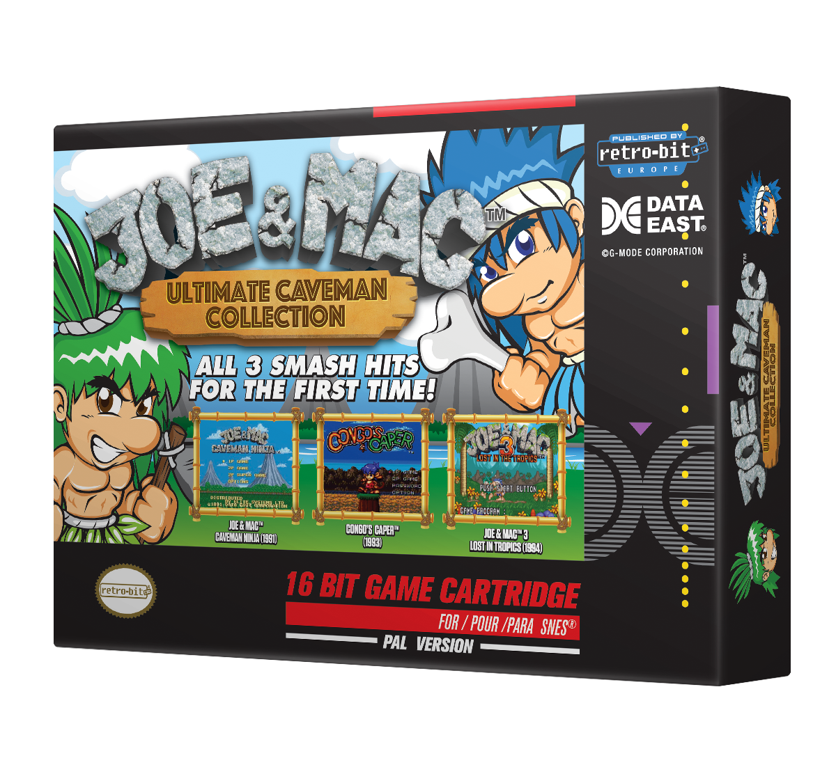 Retro-Bit Joe and Mac Collection SNES /Retro Gaming Konsol - Fri fragt ...